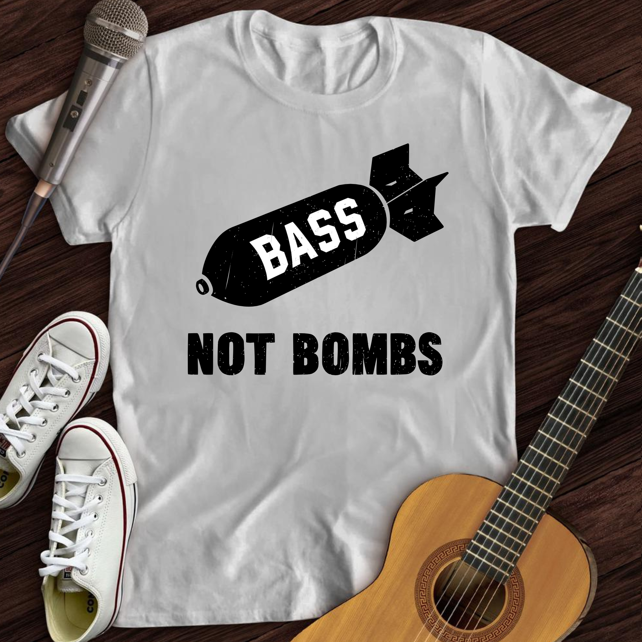 Bass Not Bombs T-Shirt – Rhythm And Beat