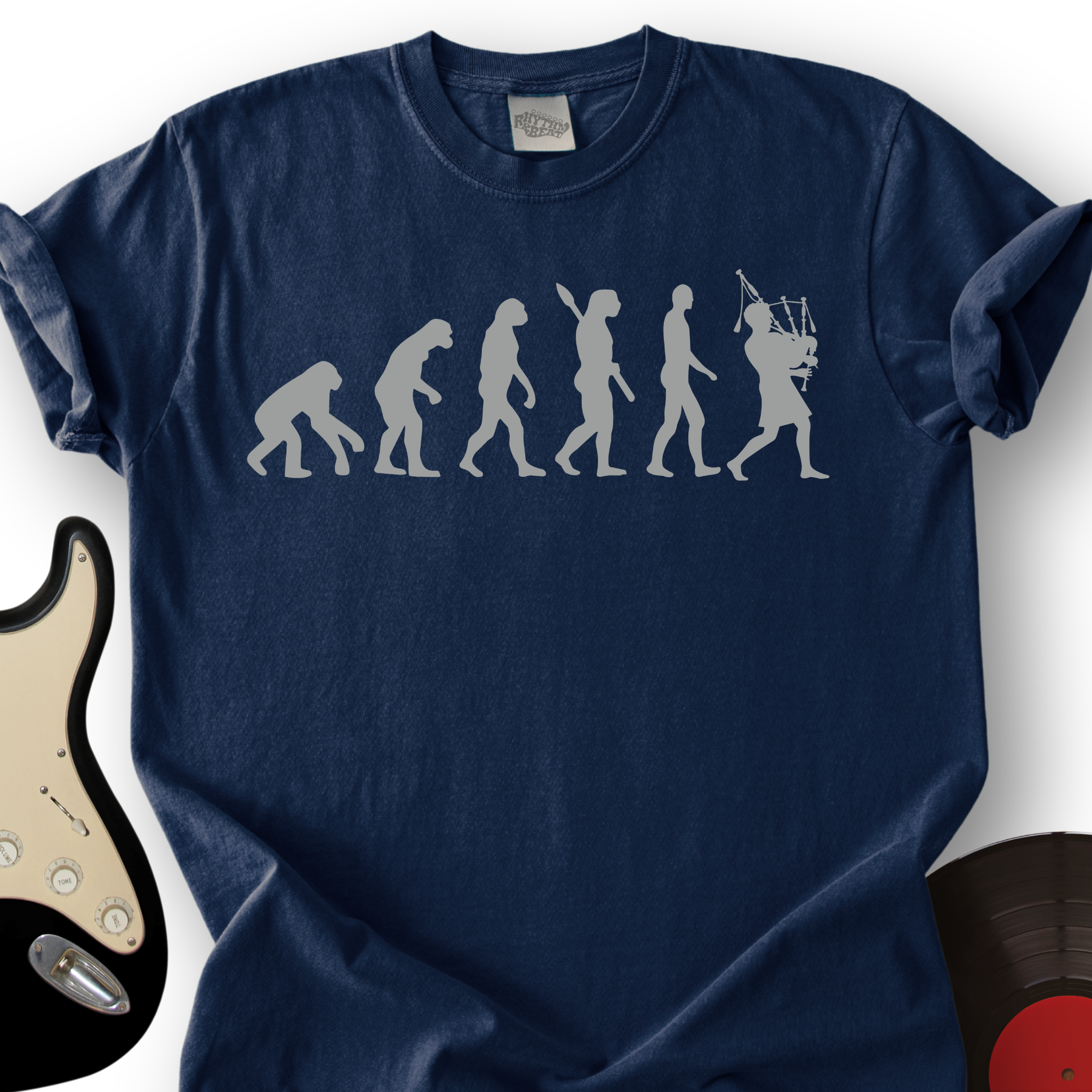 Evolution with Bagpipe T-Shirt – Rhythm And Beat