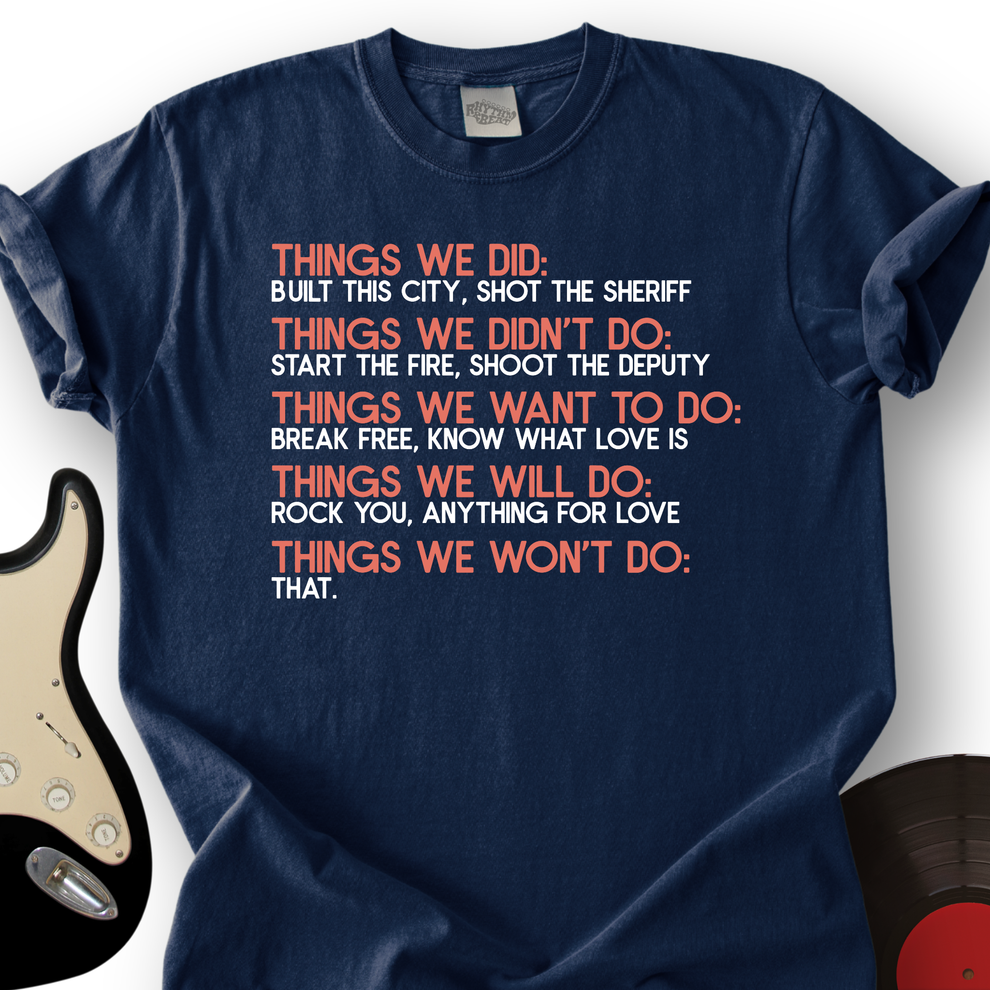 Things We Did Basics T-Shirt – Rhythm And Beat