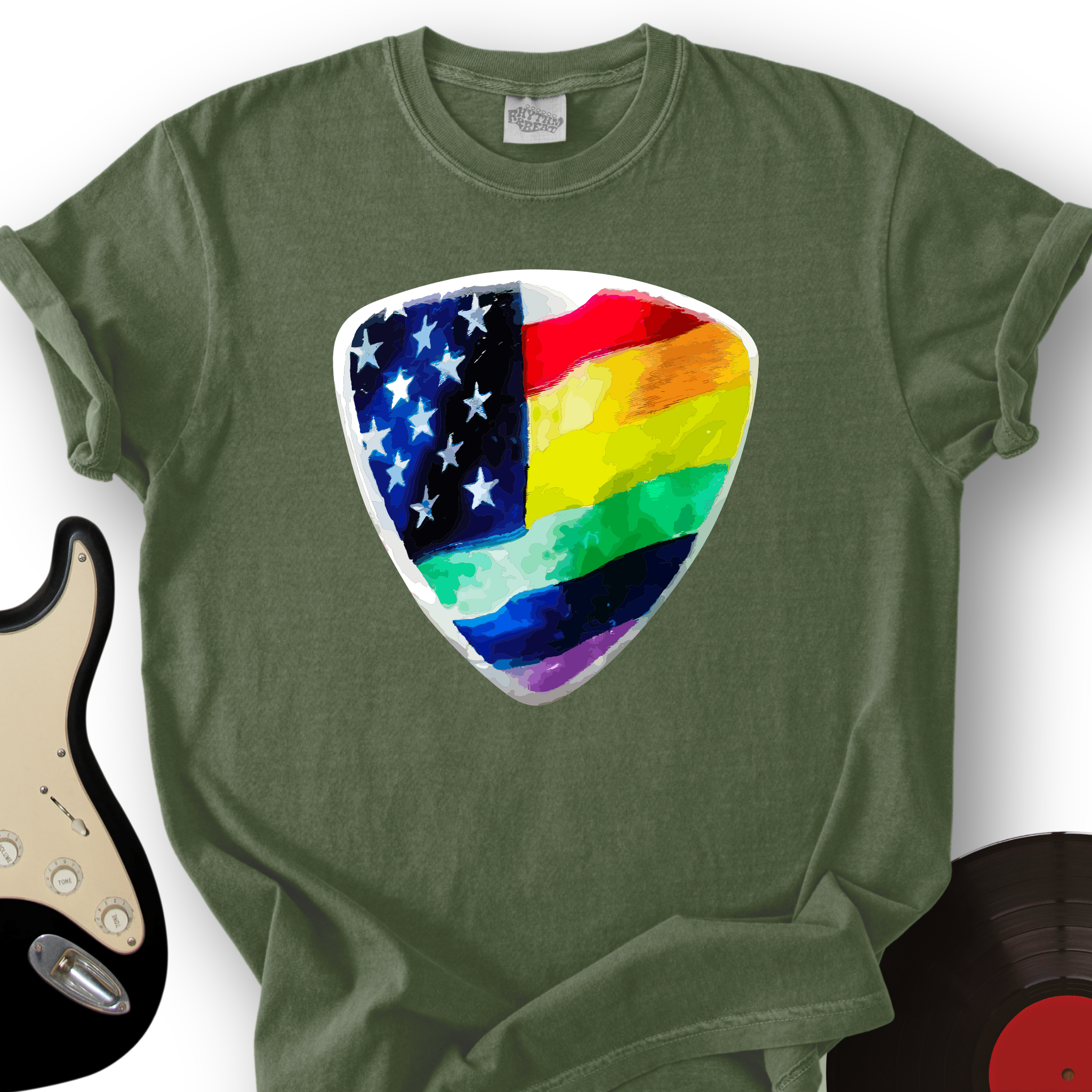 Rainbow Pick T-Shirt – Rhythm And Beat