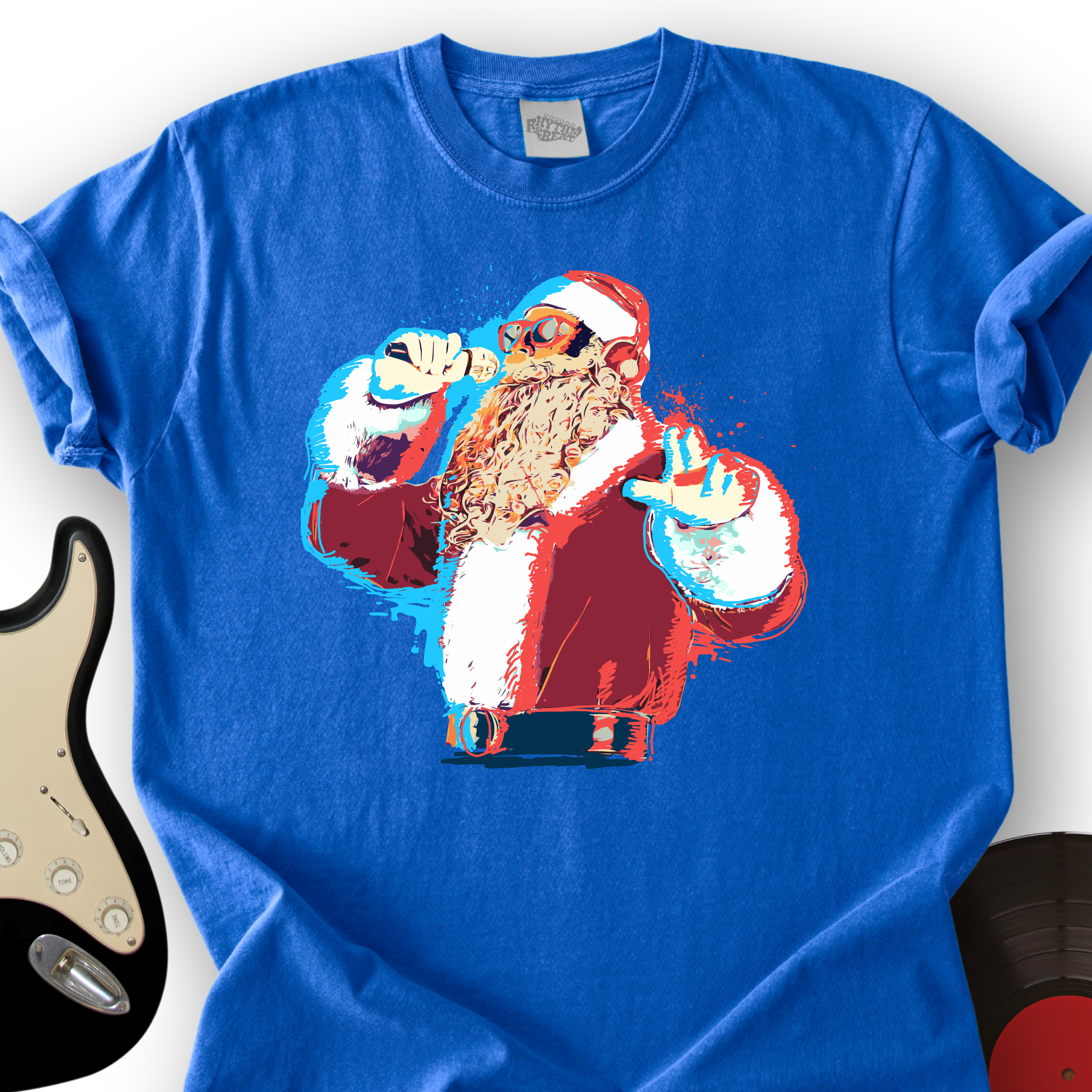Santa On The Mic T-Shirt – Rhythm And Beat