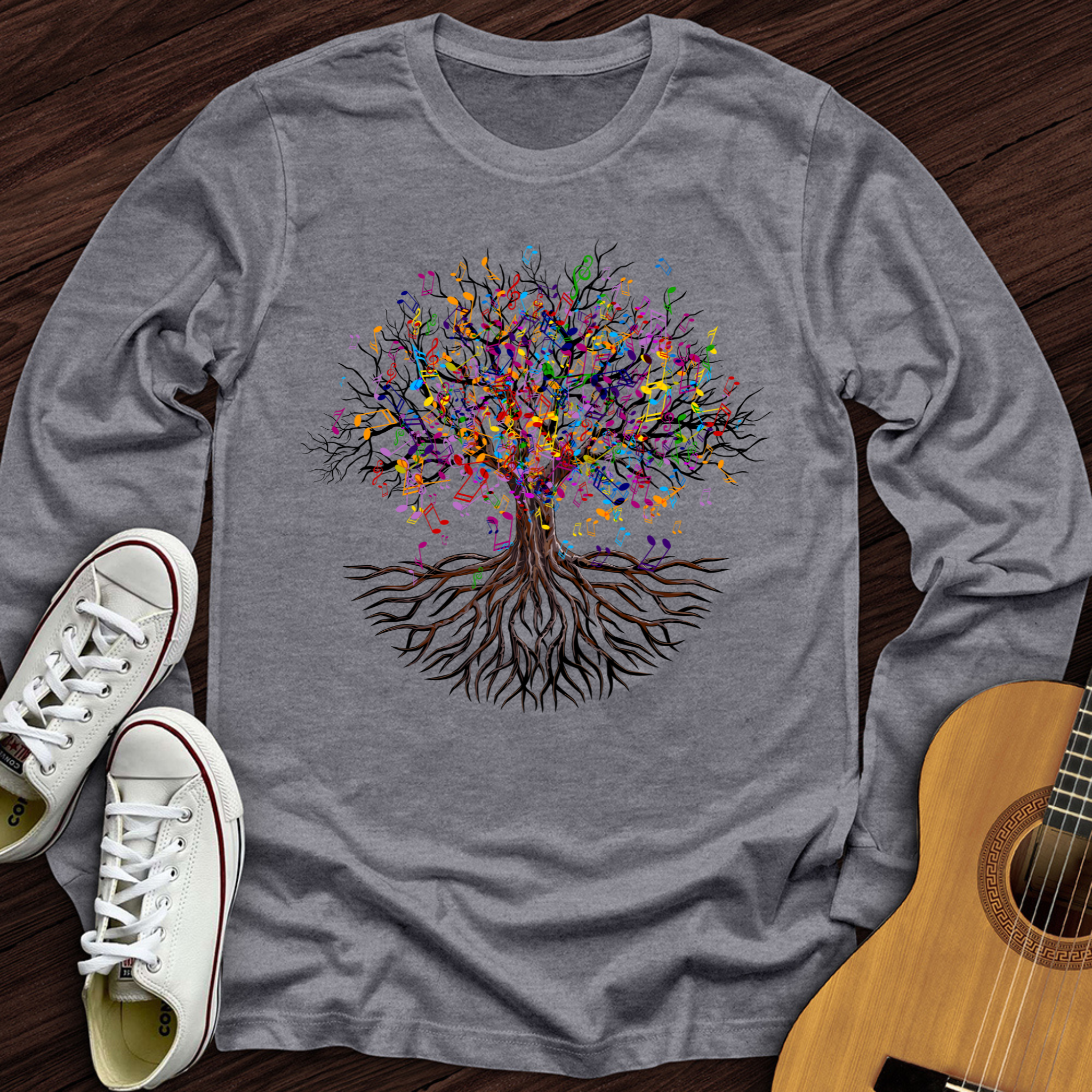 Music Note Tree Long Sleeve – Rhythm And Beat